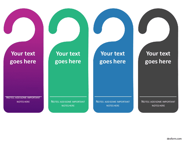 Door hanger template in Word and Pdf formats