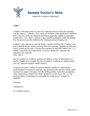Sample doctor’s note in Word and Pdf formats
