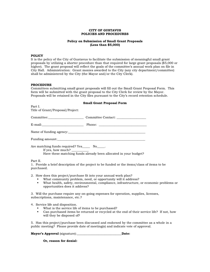 Grant Proposal Template - download free documents for PDF, Word and Excel