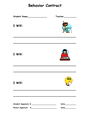 Behavior Contract in Word and Pdf formats