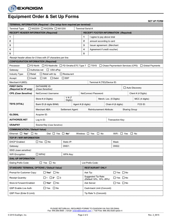 Order Form in Word and Pdf formats - page 2 of 2