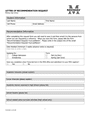 Letter of Recommendation Request in Word and Pdf formats