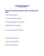 Friendly Letter Questionnaire in Word and Pdf formats