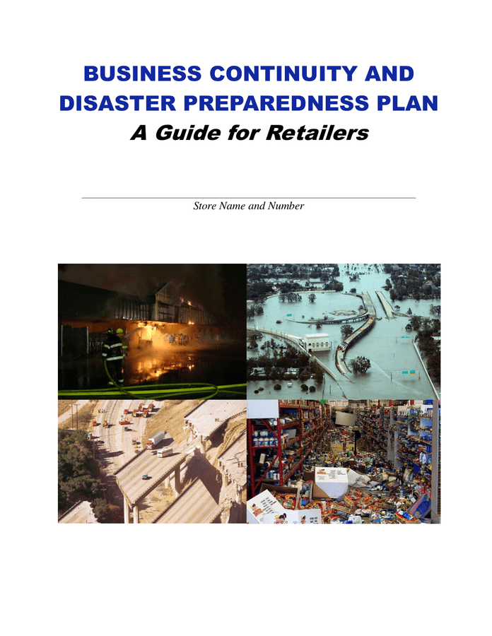 Retailer Business Continuity Plan Template in Word and Pdf formats ...
