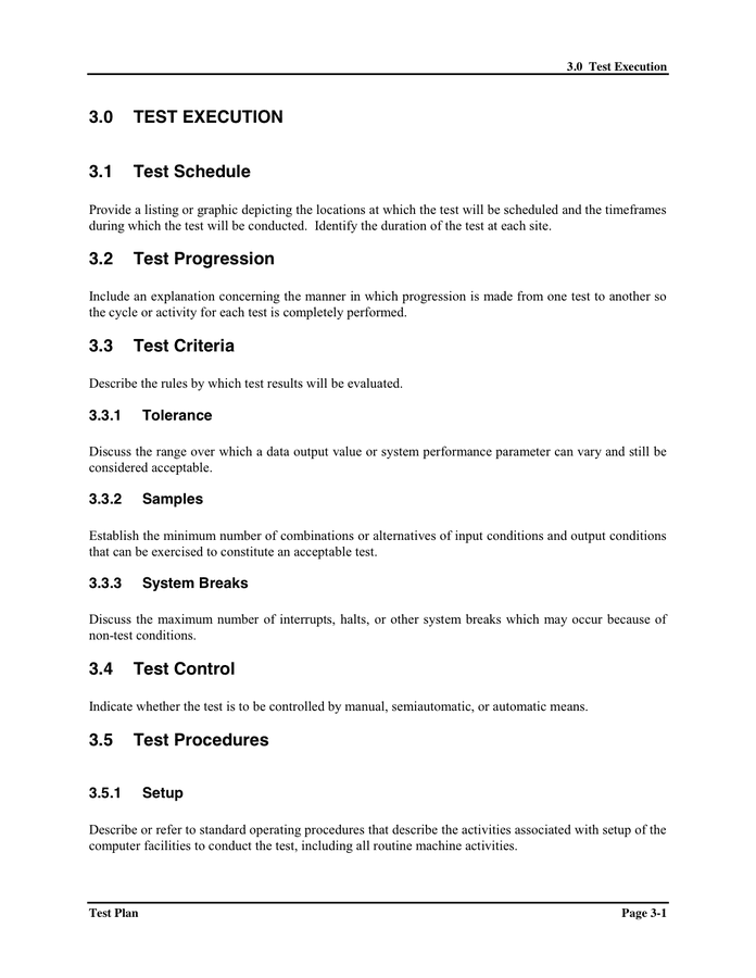 Test Plan Template in Word and Pdf formats - page 15 of 16