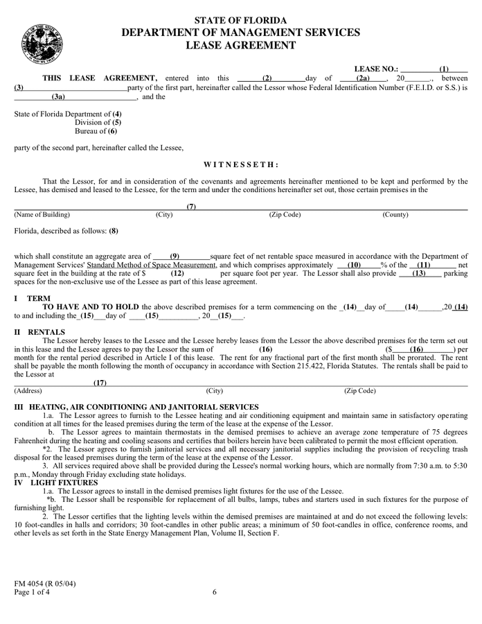 Standard lease agreement in Word and Pdf formats - page 6 of 21