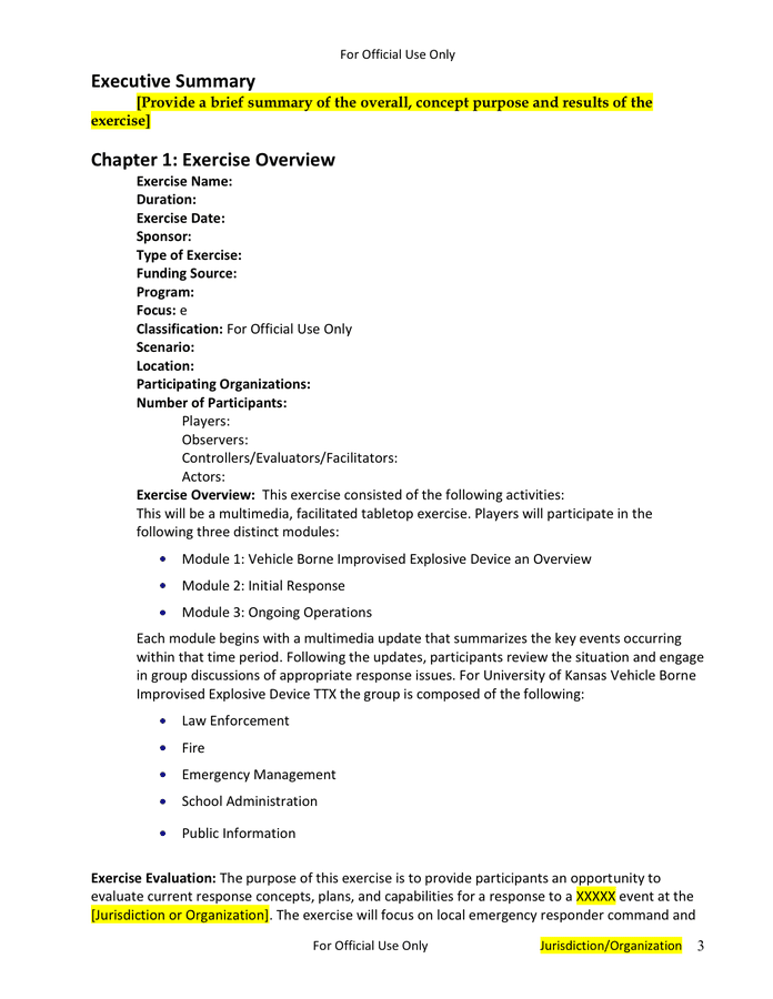 After Action Report Form In Word And Pdf Formats Page 3 Of 5
