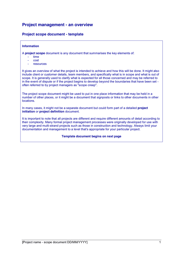 Project Management Template - download free documents for PDF, Word and ...