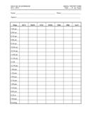 log sheet
