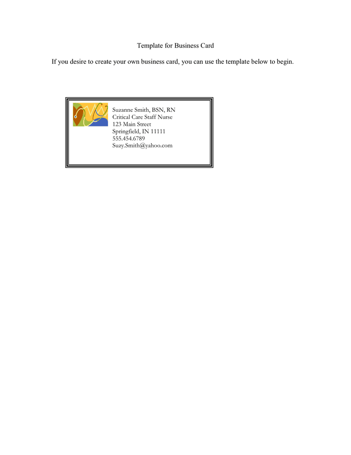 How To Create A Business Card In Word Home Design Ideas