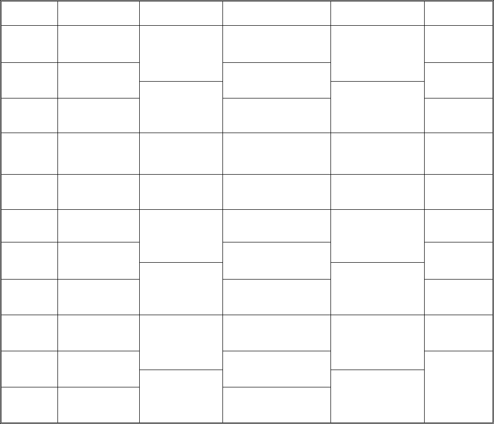 Weekly Class Schedule in Word and Pdf formats