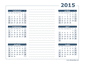 2015 Yearly Calendar in Word and Pdf formats