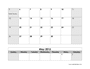 2015 Yearly Calendar in Word and Pdf formats