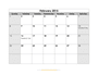 February 2015 Calendar in Word and Pdf formats