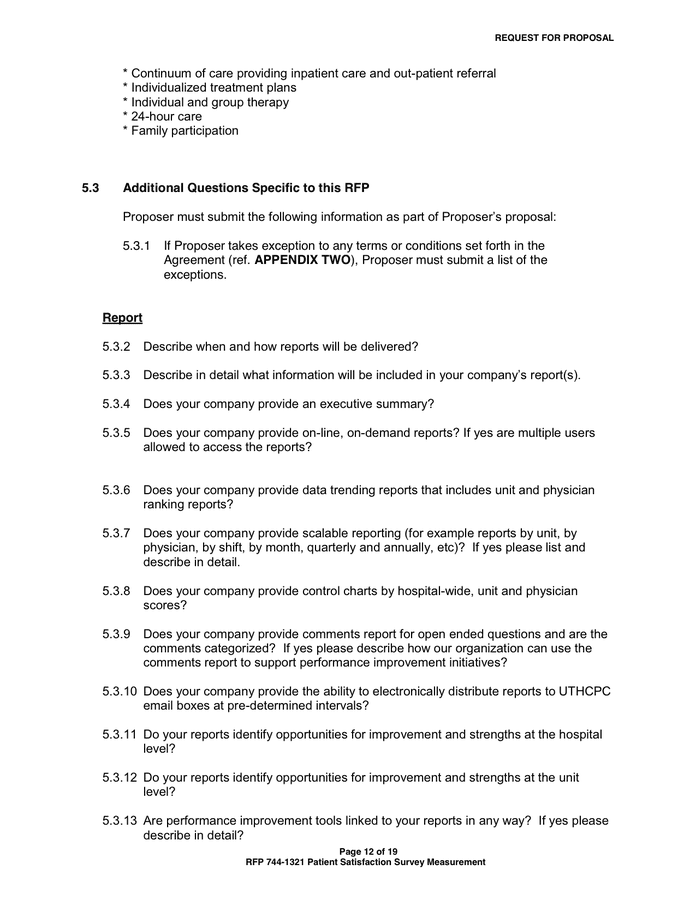 Request for proposal in Word and Pdf formats - page 14 of 32