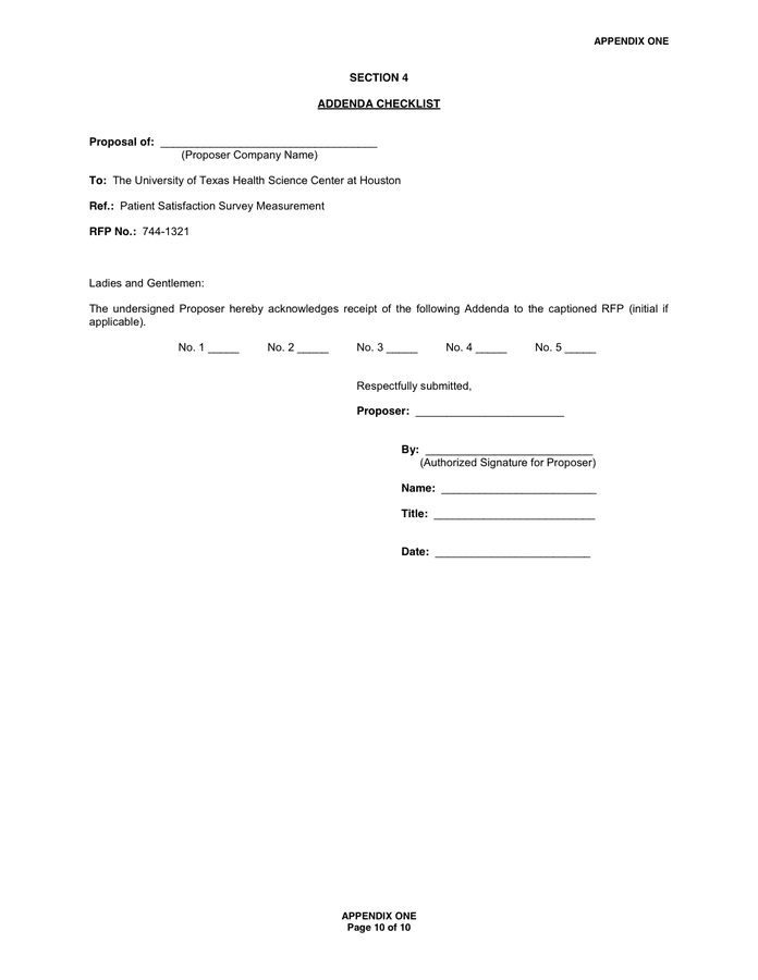 Request for proposal in Word and Pdf formats - page 32 of 32