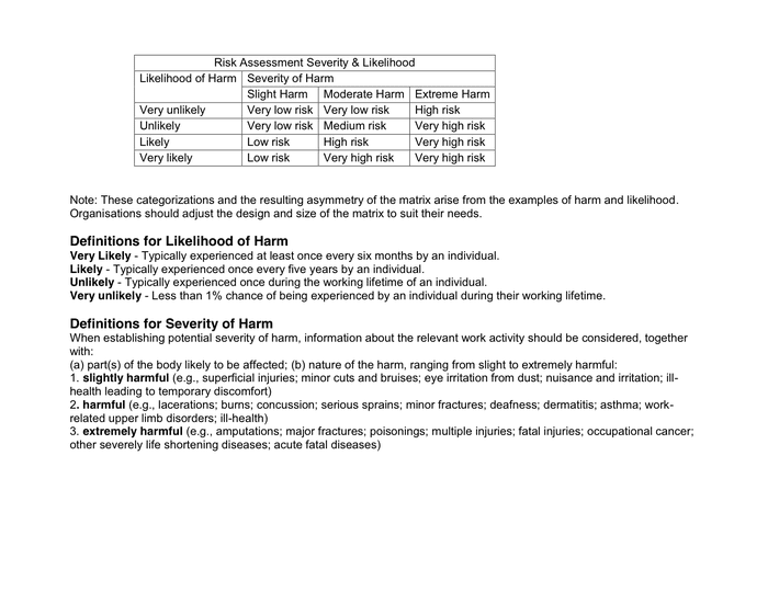 Risk Assessment Template in Word and Pdf formats - page 3 of 4