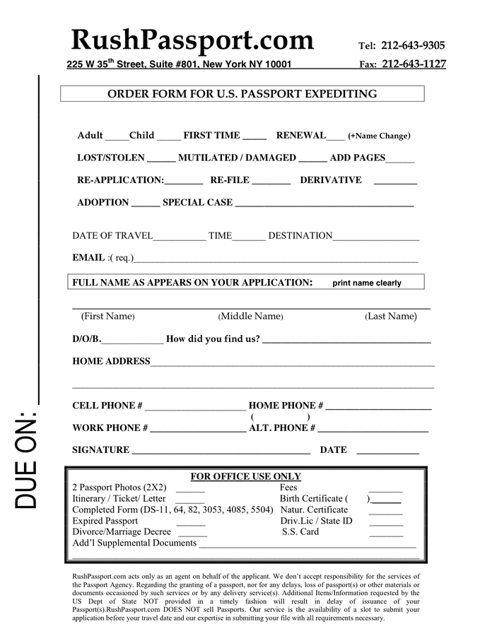 Order Form - download free documents for PDF, Word and Excel