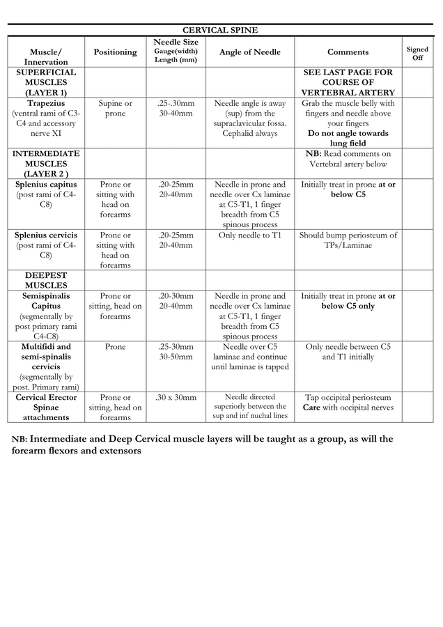Level 1 muscle chart in Word and Pdf formats - page 4 of 6