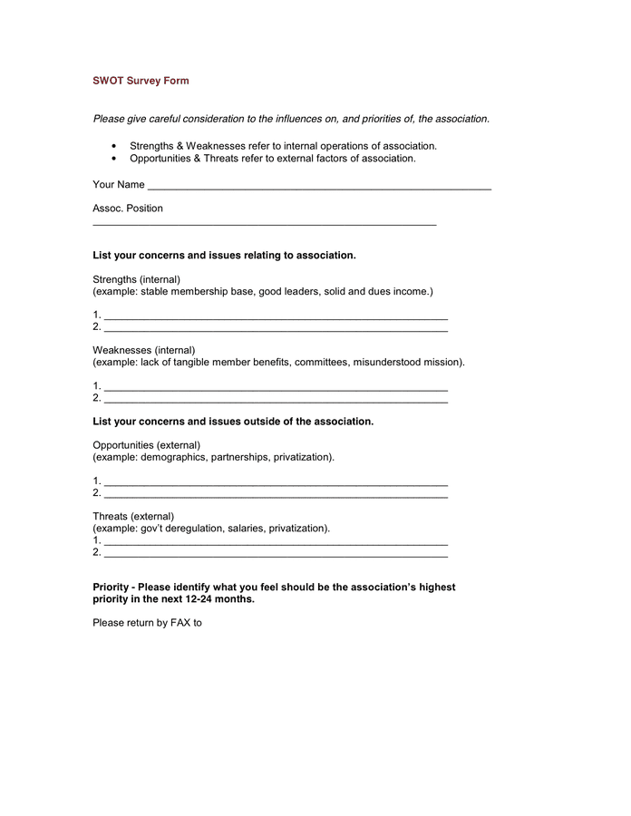 General Survey Form - download free documents for PDF, Word and Excel