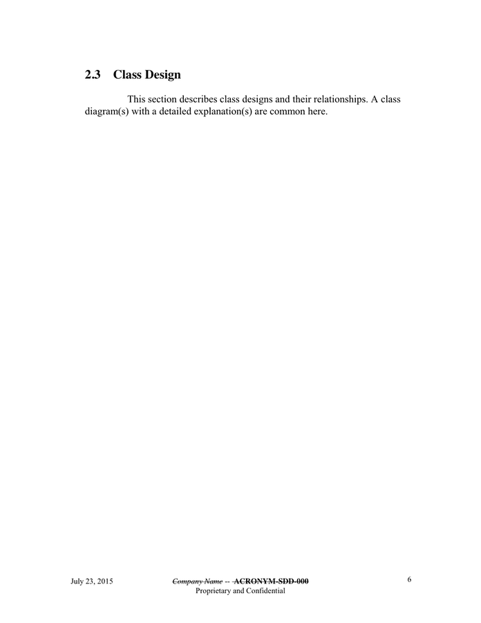 Software Design Document in Word and Pdf formats - page 6 of 17