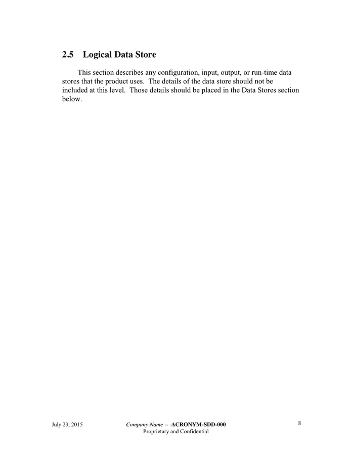 Software Design Document in Word and Pdf formats - page 8 of 17