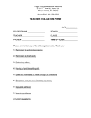 Teacher Evaluation Form - download free documents for PDF, Word and Excel