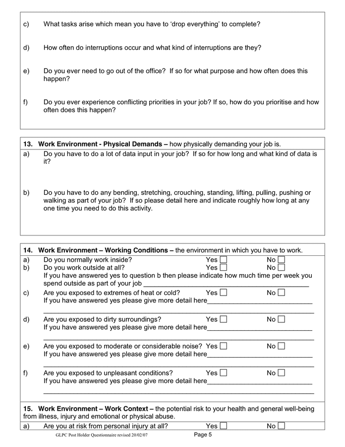 Glpc job evaluation scheme in Word and Pdf formats - page 5 of 6