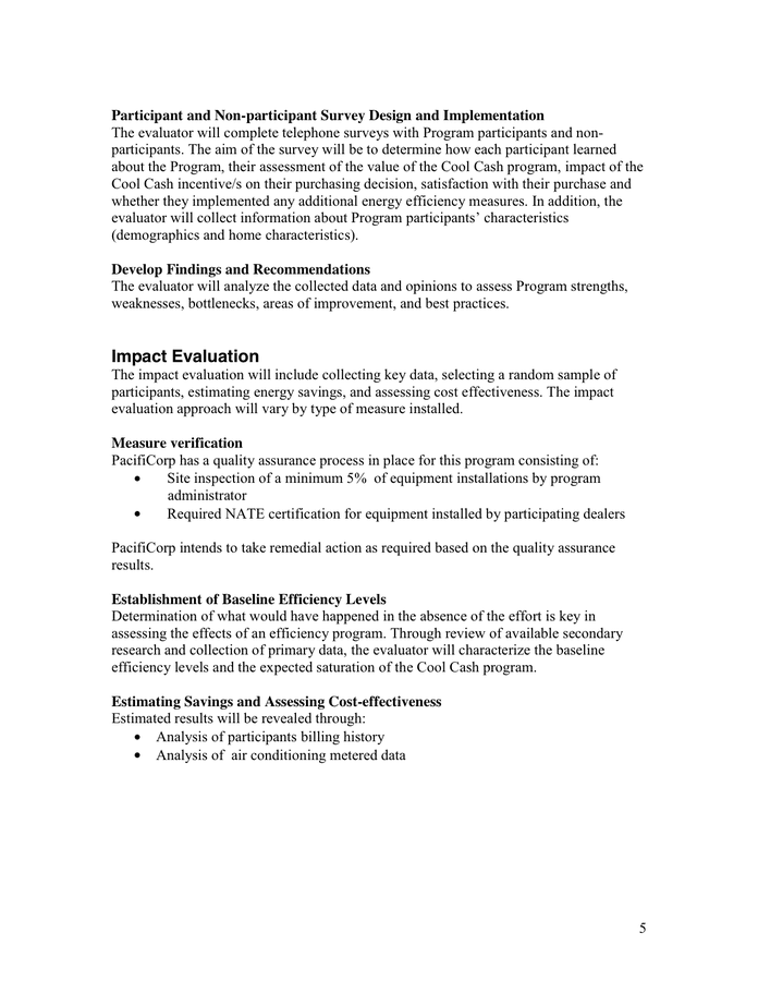 Program evaluation plans in Word and Pdf formats - page 5 of 5