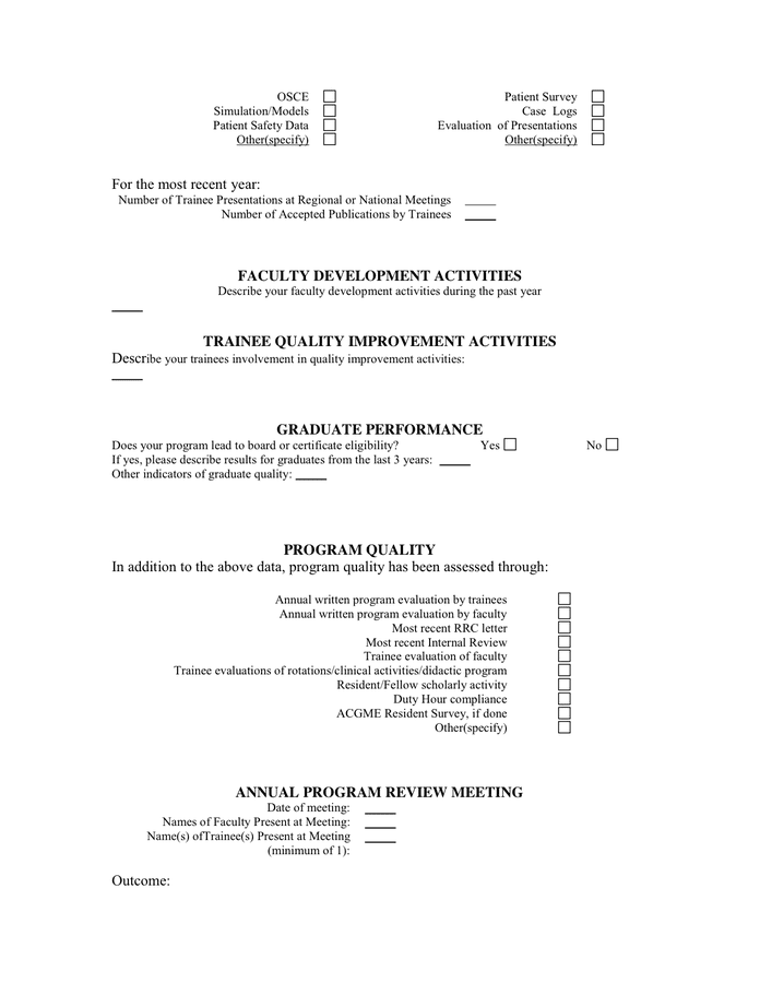 Annual program evaluation in Word and Pdf formats - page 2 of 3