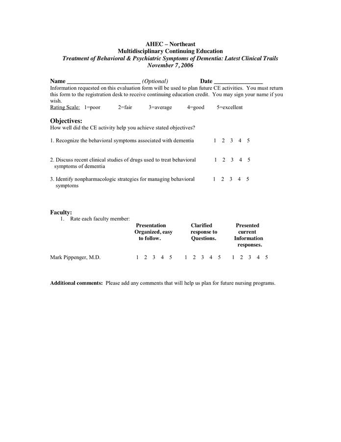 General Evaluation Template - download free documents for PDF, Word and ...