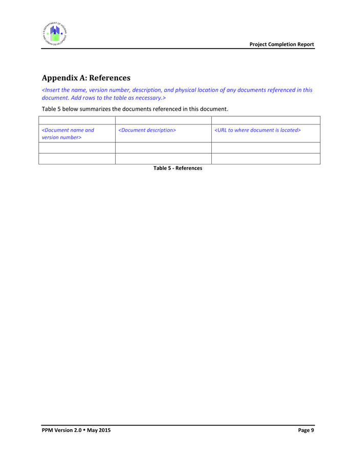 Project Completion Report Template in Word and Pdf formats - page 12 of 13