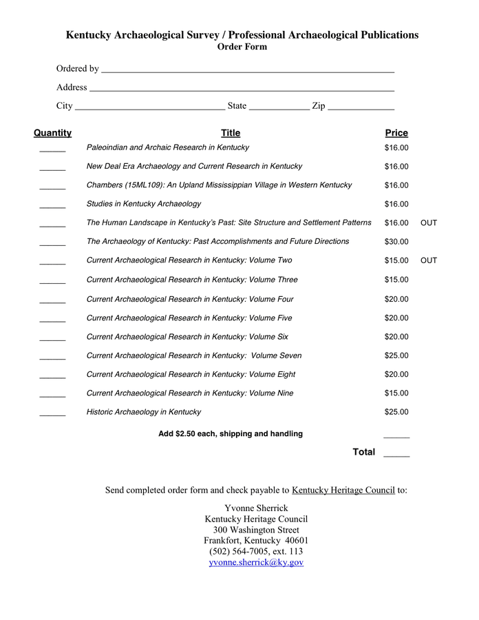 Order Form - download free documents for PDF, Word and Excel