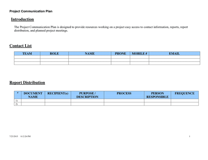 Project Management Plan Template in Word and Pdf formats - page 4 of 5