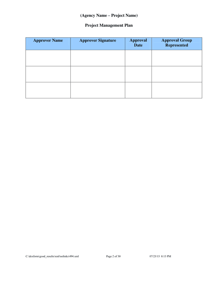 Project Management Plan Template in Word and Pdf formats - page 4 of 30
