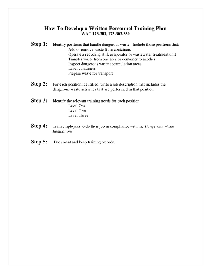 Training Plan in Word and Pdf formats