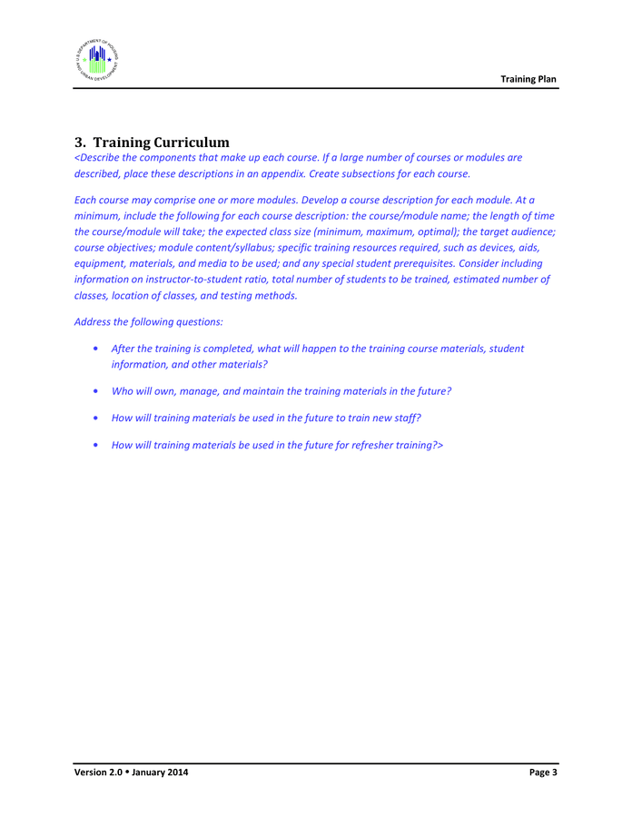 Training Plan in Word and Pdf formats - page 7 of 12