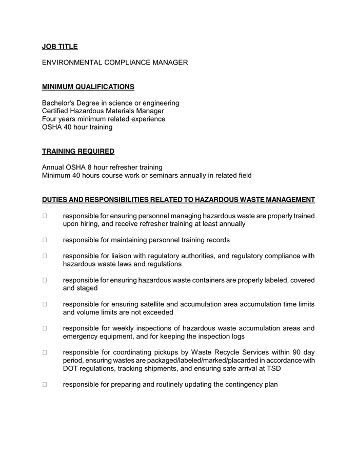 Personnel Training Plan in Word and Pdf formats - page 3 of 5