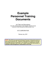 Personnel Training Plan in Word and Pdf formats