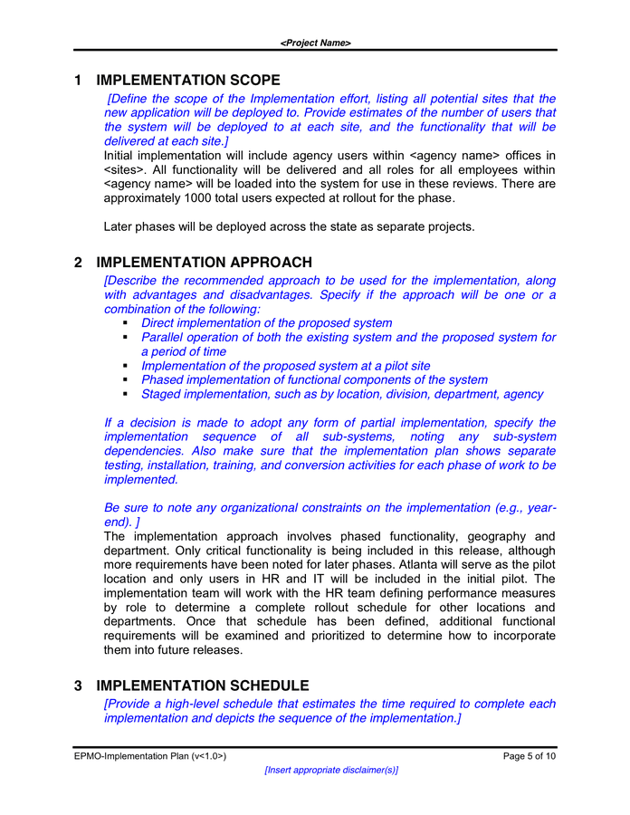 Test Plan Template in Word and Pdf formats - page 5 of 10