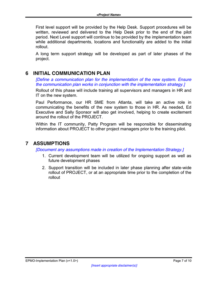 Test Plan Template in Word and Pdf formats - page 7 of 10