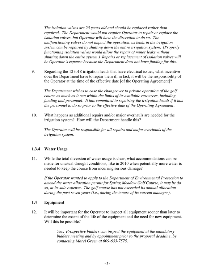 Addendum to Request for Proposal in Word and Pdf formats - page 3 of 8