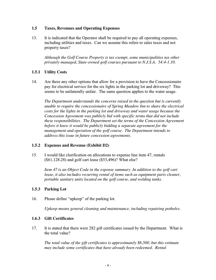 Addendum to Request for Proposal in Word and Pdf formats - page 4 of 8
