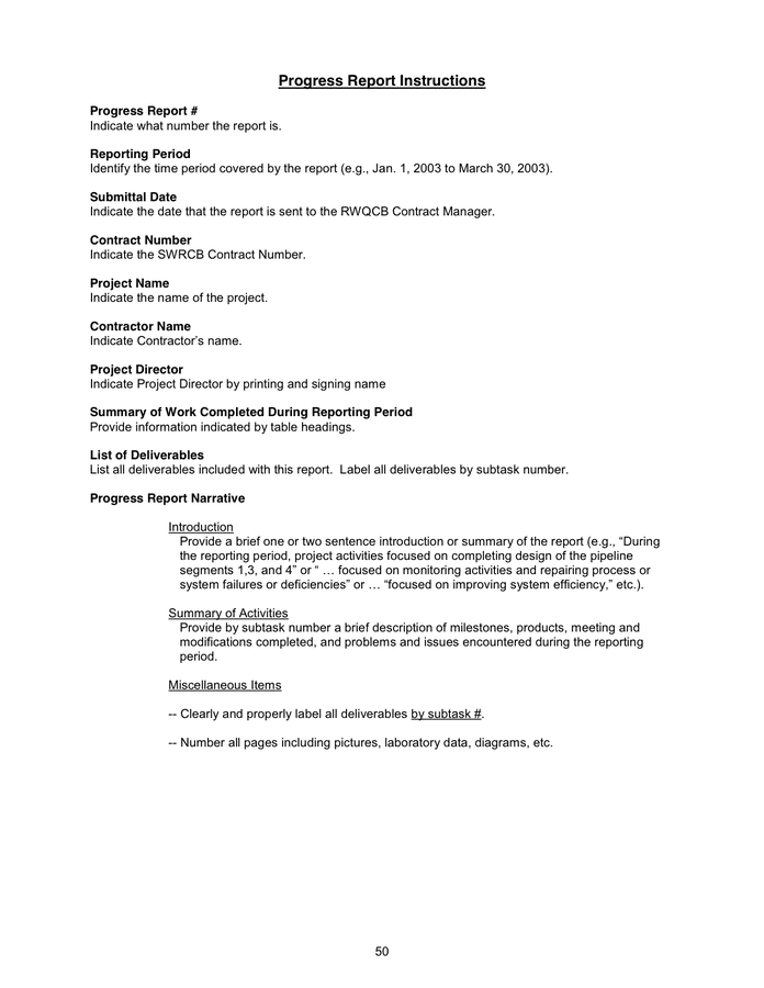 Progress Report in Word and Pdf formats - page 2 of 2