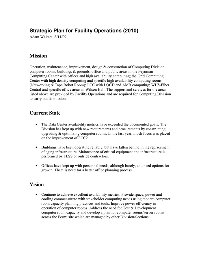 Strategic Plan Template in Word and Pdf formats