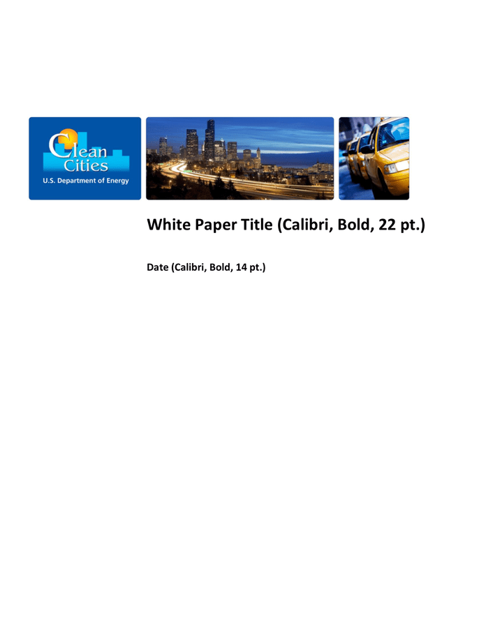 White Paper Template in Word and Pdf formats