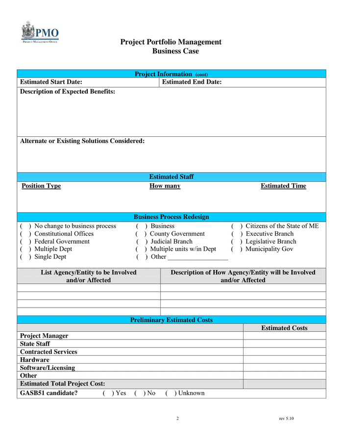 Project Portfolio Management in Word and Pdf formats - page 2 of 3