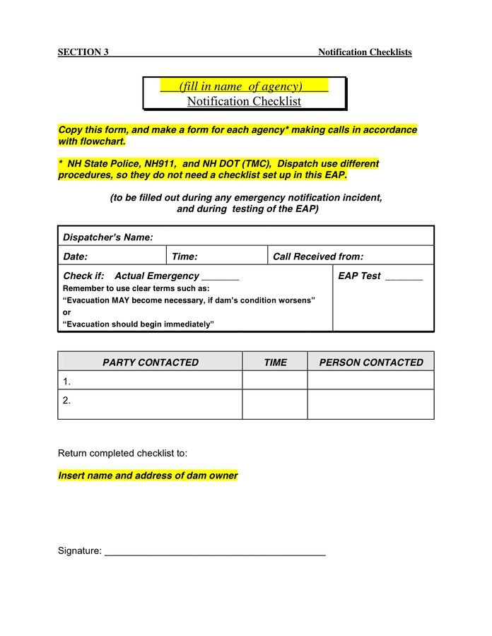 Emergency Action Plan Sample In Word And Pdf Formats Page 7 Of 20