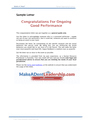 Sample Congratulations Letter in Word and Pdf formats