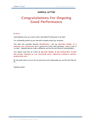 Sample Congratulations Letter in Word and Pdf formats